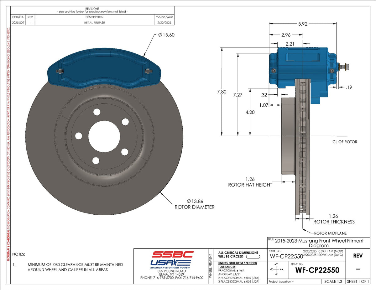 American Made R6-Redline 6 Piston Billet Aluminum Direct Fit Front ...