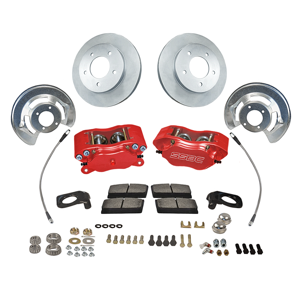 American Made Comp S 4-Piston Billet Aluminum Front Drum to Disc Brake ...