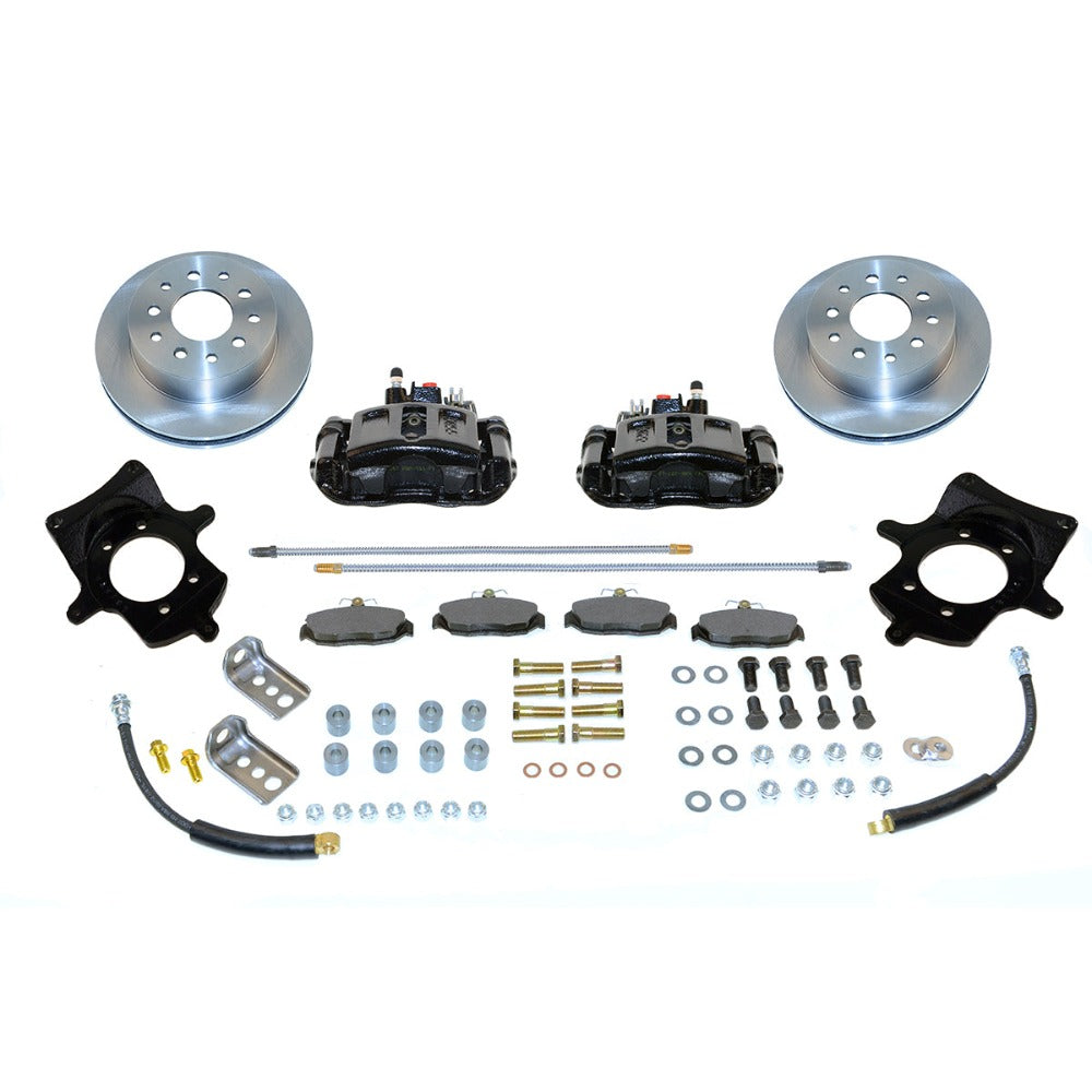 New Direct Fit Rear Drum to Disc Brake Conversion Kit W/Rotors. Black ...