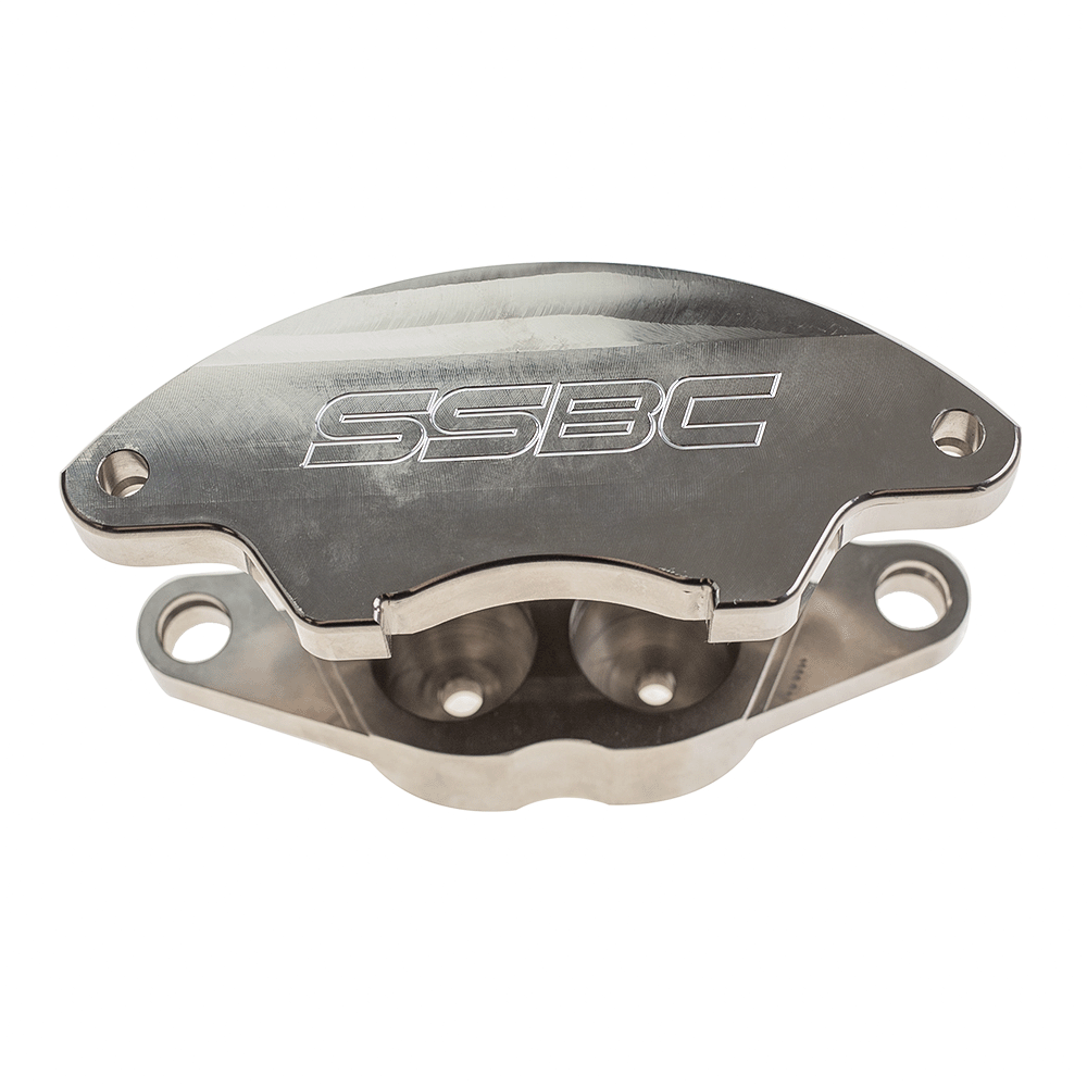 American Made Super Twin 2-Piston Front Caliper Assembly. Clear CPA ...